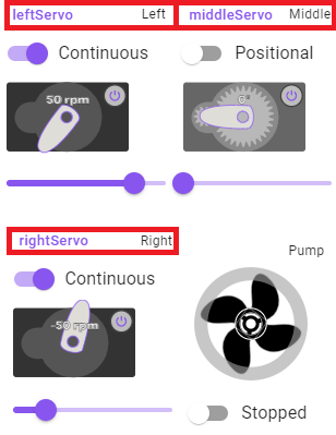 How do I know my servo motors are connected to right ports?